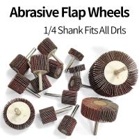 China Aluminum Oxide Cylindrical Shape Abrasive Sanding Mounted Flap Wheel with Shaft Shank for sale