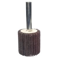 China Aluminum Oxide Cylindrical Shape Abrasive Sanding Mounted Flap Wheel with Shaft Shank for sale