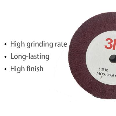 China 3M Flap Wheel, Fiber Wheel,  Abrasive-Impregnated Stainless Steel Satin Finishing Wheel, Nylon Polishing Fabric Wheel for sale