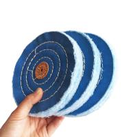 China 6 inch*50 layer Blue Color Buffing Wheel Polishing Jewelry Extra Abrasion Resistant for Denim Polishing for sale