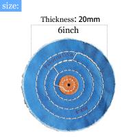 China 6 inch*50 layer Blue Color Buffing Wheel Polishing Jewelry Extra Abrasion Resistant for Denim Polishing for sale