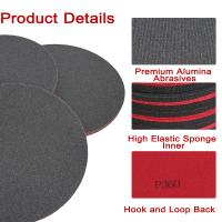 China Hook and Loop Round Sponge Sanding Disc Wet Dry Flexible Sponge Sandpaper for Car Paint Wood Plastic Metal Polishing for sale