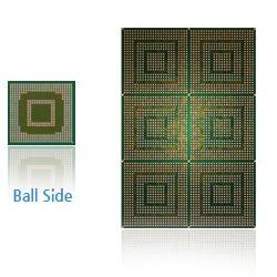 China Flip Chip CSP Package Substrate 5x5mm Green BT Material 0.3mm Thickness 25μm Line Width for sale