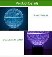 China Creative 3D LED Night Light Acrylic DC5V Led Small Night Light for sale