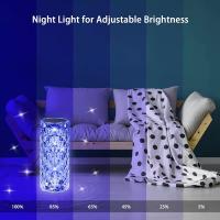 China 16 Colors RGB Rose Crystal Table Lamp With Remote Control Diamond for sale