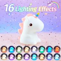 China 9.5cm Bedroom Night Lamp Room Decor SL 01 Unicorn Silicone Light for sale