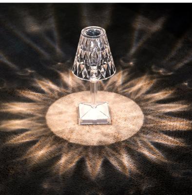 China RGB Touch Control Crystal Desk Light Acrylic Rechargeable Table Lamp Living Room for sale