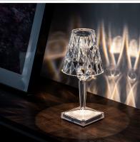China RGB Touch Control Crystal Desk Light Acrylic Rechargeable Table Lamp Living Room for sale