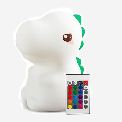 China Dinosaur 9.4cm Portable Color Changing Night Lamp With USB Rechargeable for sale