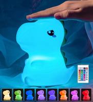China Dinosaur 9.4cm Portable Color Changing Night Lamp With USB Rechargeable for sale