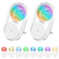 China 2pcs Rgb Atmosphere Mini Led Light 100mm Colorful Night Light for sale