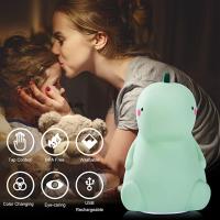China Soft Silicone LED Night Light 306g Touch Sensor Night Lamp For Toddler Girls for sale