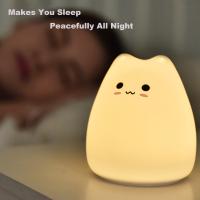 China 7 Colors Eco Friendly 0.3W Silicone LED Night Light For Christmas Gifts for sale