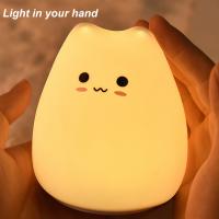 China 7 Colors Eco Friendly 0.3W Silicone LED Night Light For Christmas Gifts for sale