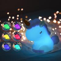 China Unicorn Soft Night Light Color Changing Infant Toddler Sleep Lamp for sale