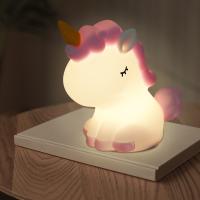 China Unicorn Soft Night Light Color Changing Infant Toddler Sleep Lamp for sale