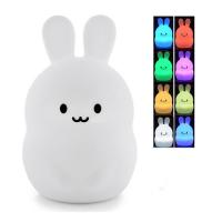 China 0.8W 3000k Bunny Silicone LED Night Light For Easter Gift Nursery for sale