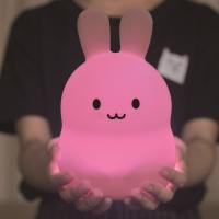 China 0.8W 3000k Bunny Silicone LED Night Light For Easter Gift Nursery for sale