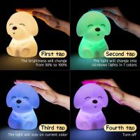 China DC5V 16 Color Red Night Light Silicone Baby Puppy Night Light For Children Gifts for sale