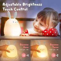 China 1200mAh Soft Animal Silicone LED Night Light For Toddler Kids Sleep for sale