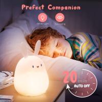 China 1200mAh Soft Animal Silicone LED Night Light For Toddler Kids Sleep for sale