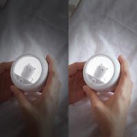 China 800mAh Pink Rechargeable Motion Sensor Cat Night Light For Bedroom for sale