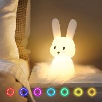 China Bunny Cute 3 Hours 7 Colors Silicone LED Night Light  For Camping Reading for sale