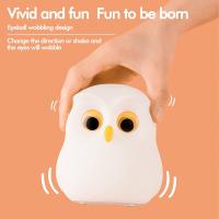 China 3W Owl Nursing Sleeping Night Light Bedside Lamp Touch Stepless Dimming for sale