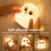 China 3W Owl Nursing Sleeping Night Light Bedside Lamp Touch Stepless Dimming for sale