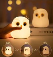 China 3W Owl Nursing Sleeping Night Light Bedside Lamp Touch Stepless Dimming for sale