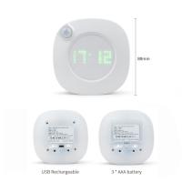 China 4500K Bathroom  Toilet Wardrobe Induction Night Light With Clock for sale