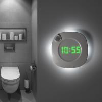 China 4500K Bathroom  Toilet Wardrobe Induction Night Light With Clock for sale