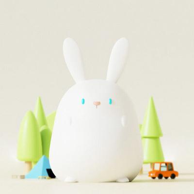 China 1200mAh Soft Animal Silicone LED Night Light For Toddler Kids Sleep for sale
