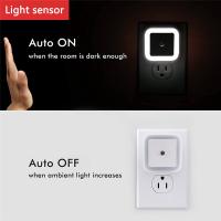 China 0.02A  EU Wall Night Lamp Energy Saving Sensor Night Light For Baby Room for sale