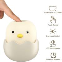 China 3000K 6500K Breastfeeding Chick Night Light Kids Travel Silicone Touch Lamp for sale