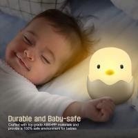 China 3000K 6500K Breastfeeding Chick Night Light Kids Travel Silicone Touch Lamp for sale
