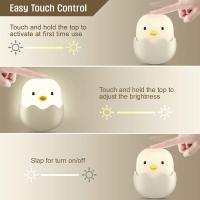 China 3000K 6500K Breastfeeding Chick Night Light Kids Travel Silicone Touch Lamp for sale