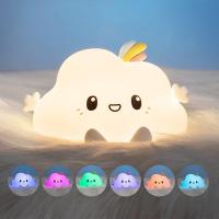 China 3000K Colorful ABS Silicone LED Night Light DC5V Little Cloud Silicone Night Light for sale