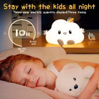 China 3000K Colorful ABS Silicone LED Night Light DC5V Little Cloud Silicone Night Light for sale