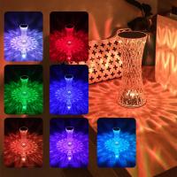 China 19*8*8cm Crystal Desk Lamp 5W Rechargeable 04 Led Crystal Lamp for sale