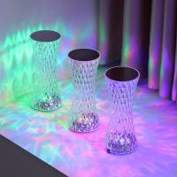 China 19*8*8cm Crystal Desk Lamp 5W Rechargeable 04 Led Crystal Lamp for sale