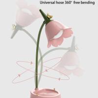 China 125*150*390mm LED Bedside Night Light Office Nordic Flower Led Desk Lamp for sale