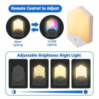 China 16 Colors Ambient Night Light Plug Into Wall For Bathroom Stair for sale