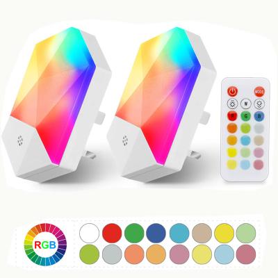 China 16 Colors Ambient Night Light Plug Into Wall For Bathroom Stair for sale