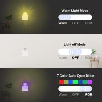 China Foldable CE Color Changing Night Light Plug In Night Lamp With Dusk To Dawn for sale