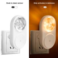 China Foldable CE Color Changing Night Light Plug In Night Lamp With Dusk To Dawn for sale