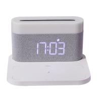 China Simplified Wireless Charging Night Light 15W Fast Charging Clock Night Light for sale