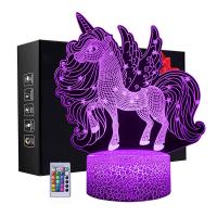 China 2W 170mm 3D LED Night Light Birthday Gift 3D Unicorn Lamp for sale