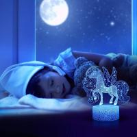 China 2W 170mm 3D LED Night Light Birthday Gift 3D Unicorn Lamp for sale