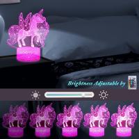 China 2W 170mm 3D LED Night Light Birthday Gift 3D Unicorn Lamp for sale